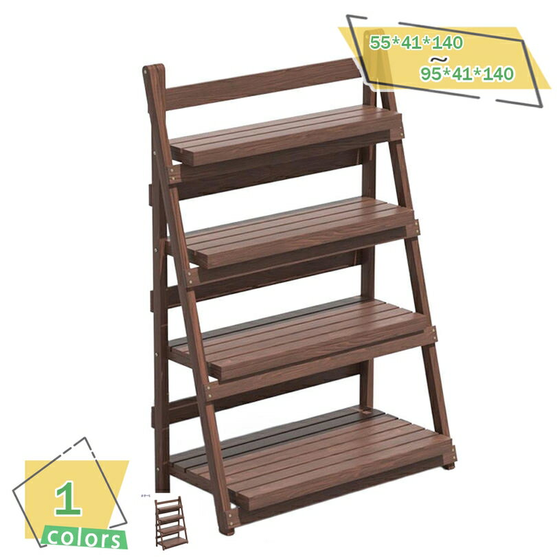 メイン素材：木【天然木】フラワースタンド 屋外は丈夫で耐久性があり、色褪せない丈夫な天然木でできています。自然で暖かい雰囲気はどんな植物にも適しています。（植物棚 の植木鉢やその他のアイテムは含まれていません）【省スペース】小型植物スタンド...