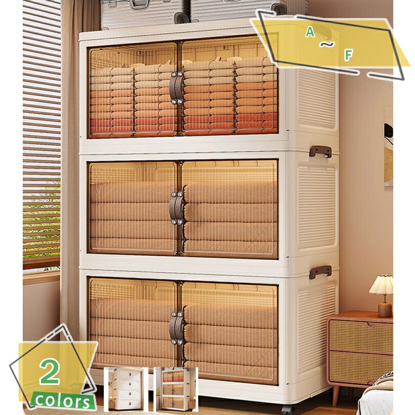 メイン素材：プラスチック【商品仕様】サイズ （1段あたり）：約 57cm幅 x 31cm奥行きx 約29cm高さ。 A=1段、B=2段、C=3段、D=4段、E=5段、F=6段。（ご注意ください：Aサイズはキャスターなし、その他のサイズはキャ...