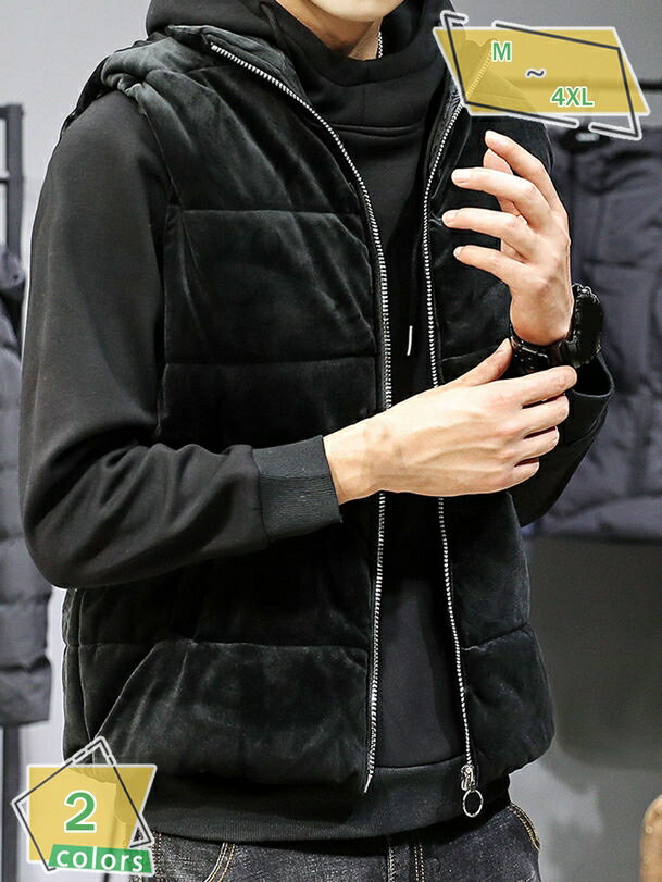 表地：ポリエステルメイン素材：ポリエステル◆着回し力抜♪ 群のシンプルデザイン♪ あったかモコモコのノースリーブダウンジャケット。 ※ パッケージ内容はベストのみで、他のアクセサリーなどは含まれていません。◆中綿ベストは防寒性があり、立ち襟...