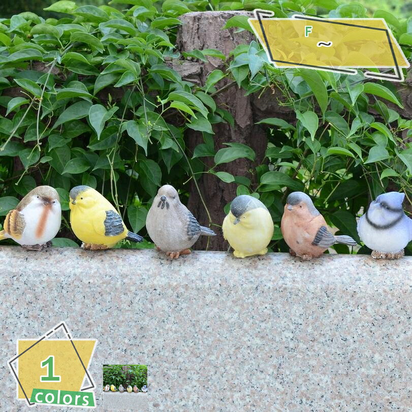 メイン素材：レジン【ガーデン鳥】このガーデンオーナメントは、品質の樹脂素材、すぐれた防水性、耐食性、耐摩耗性を備えた手作りです。鮮やかな鳥の像はあなたの庭をより豊かで鮮やかにします。【かわいいオブジェ】リアル的デザイン、環境にやさしい且つ上...