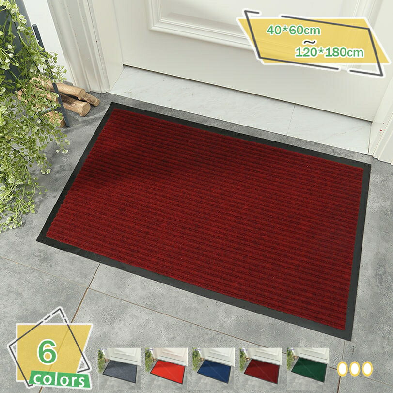 メイン素材：アクリル機能：耐磨耗性、耐久性、吸水性、防ダニ、色落ちなし、起毛なし・砂、塵と水をしっかりとロックでき、屋内にいつも清潔にしています・お手入れ簡単、掃除も楽になれます。【インテリア玄関マット】素朴な雰囲気ですが、インパクトがあり...
