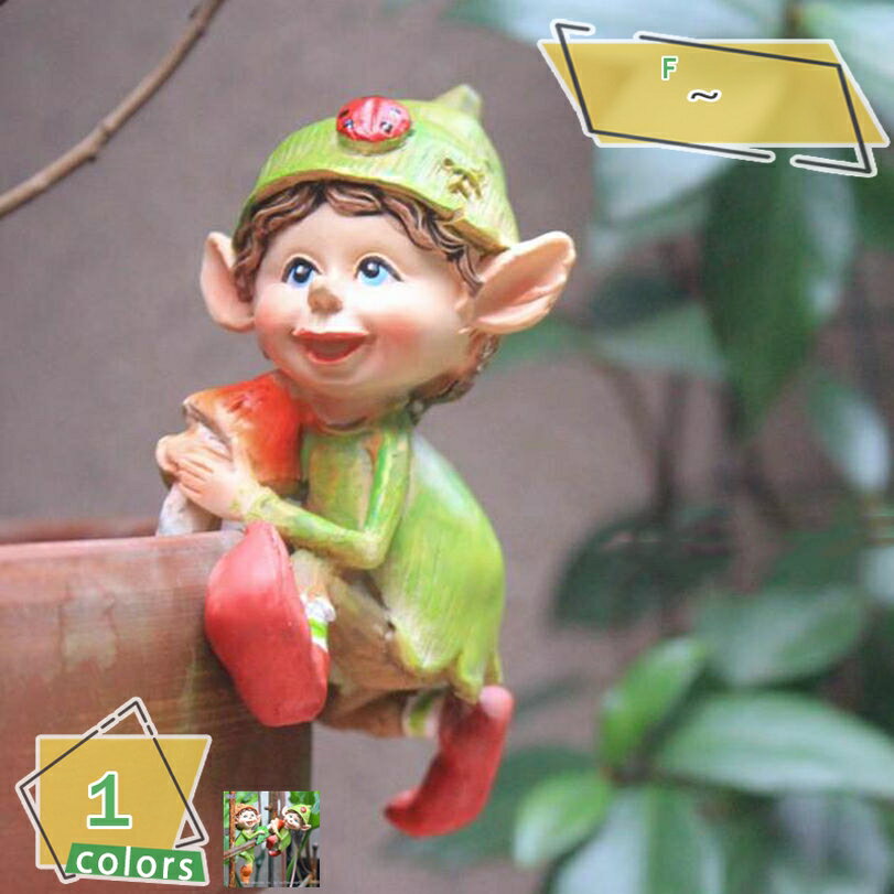 メイン素材：レジン【素材】樹脂製。当社の庭の彫像は丈夫な樹脂素材で手作りされており、色あせ防止と防水性があります。 大胆な色で、これらの置物は耐候性があり、季節の移り変わりに厳しい天候に耐えることができます。【これらの妖精のギフト】ガーデン...