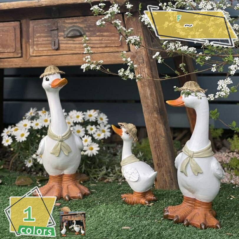 メイン素材：レジン1、庭 オブジェ：樹脂置物は耐摩耗性があり、長期間使用するのに実用的です。2、ガーデンオーナメント 動物：かわいくてリアルな色と見た目。湖、芝生、庭、池などに便利です。3、仕上がりも良好で耐候性の保護コーティングを追加して...