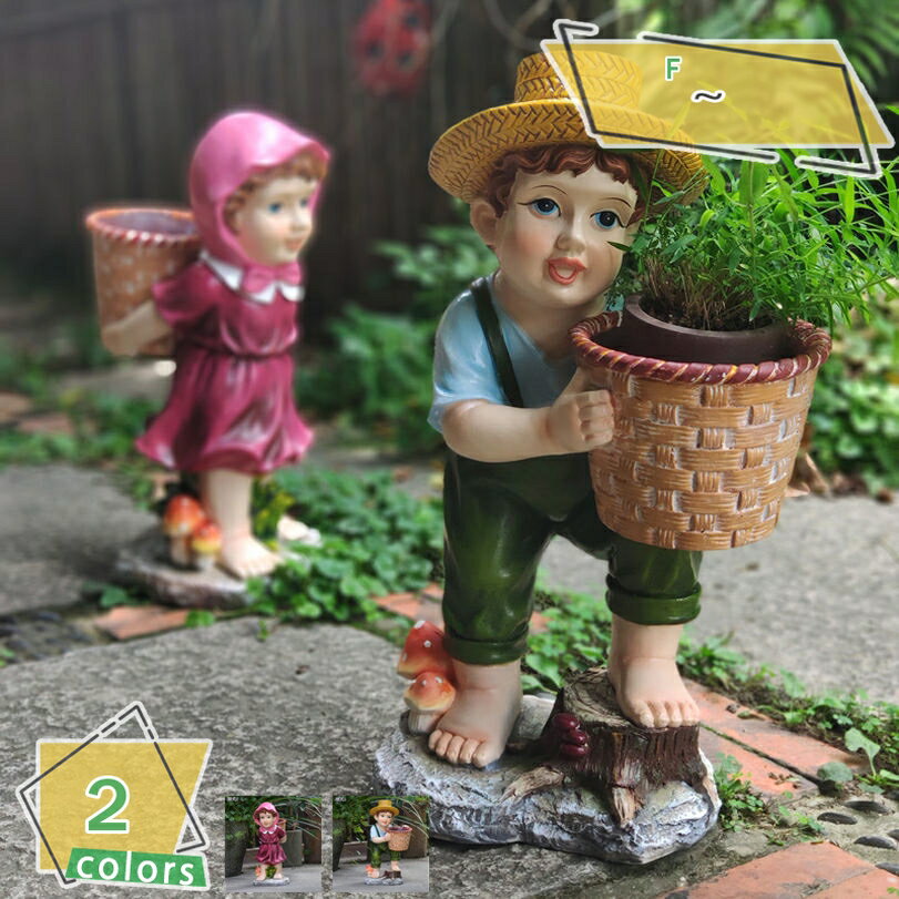 メイン素材：レジン【商品名】カントリー風置物。※植物は商品には含まれません【鮮やかな画像】それぞれ丁寧にデザインされており、鮮やかな画像とディテール、そして周囲によく調和する美しい色が特徴です。【丁寧な仕上がり】細部まで丁寧に表現されていて...