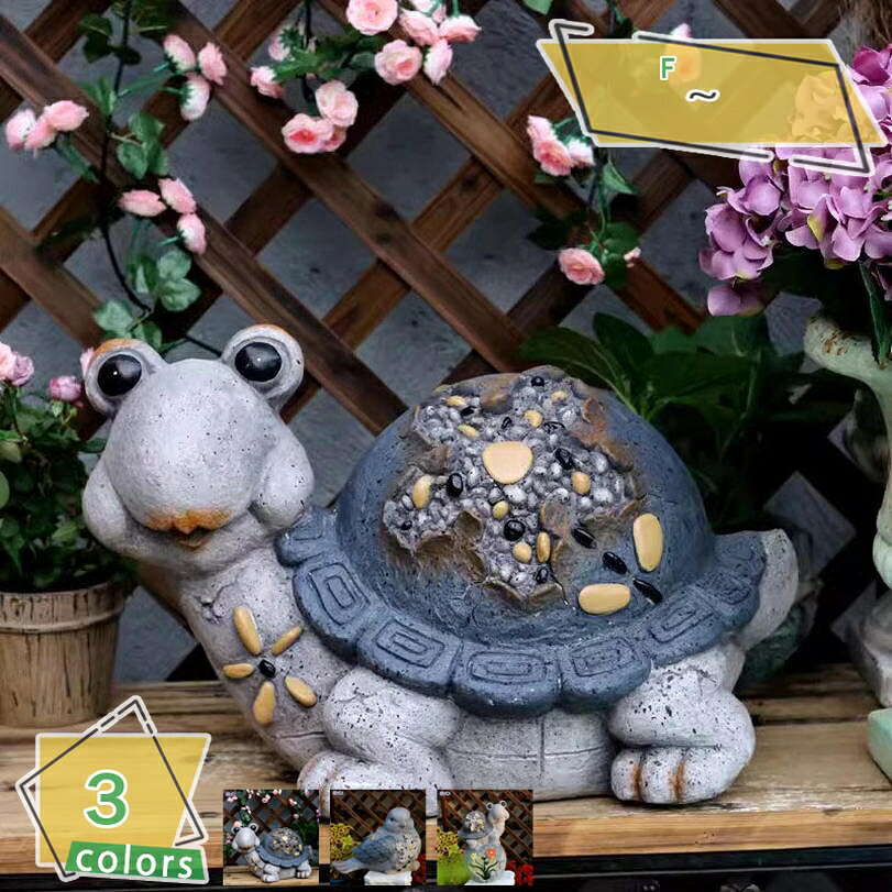 メイン素材：レジン【商品名】ガーデニング置物（単品）【洗練された技術】ガーデンオーナメントは技術の優れた技師によって成型して、手描きで制品のすばらしさを明らかにします。【用途】屋外彫像は、ガーデン、屋外、インテリア雑貨、芝生、庭の装飾に適し...