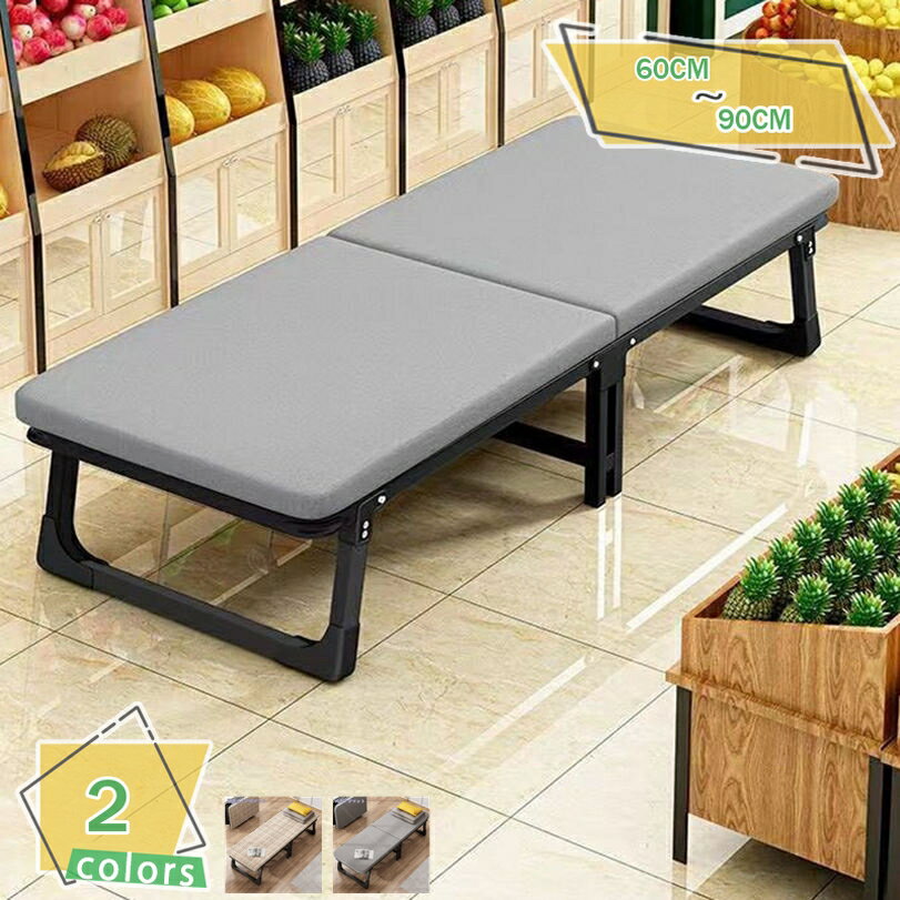 メイン素材：鉄、綿麻製幅約：60CM、70CM、80CM、90CM。長さ約：180CM。高さ約：37CM。画像に表示されているサイズをご参照ください。この折りたたみベッドは展開も収納もわずか60秒！面倒な組立作業は一切不要で、どなたでも簡単...