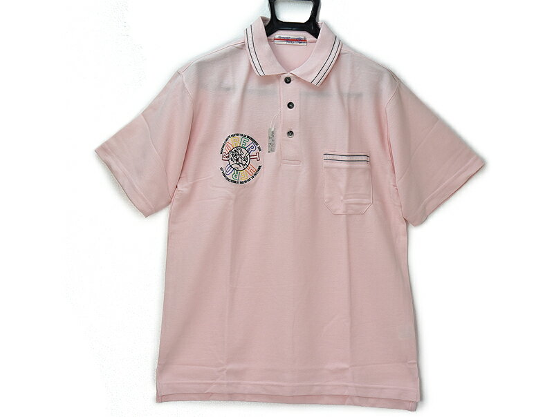 【送料無料】ROBERT　HERO・ロバートヒーロー・ポロシャツ・半袖・メンズ・男性用・Lサイズ・未使用品・ピンク・店頭買取品・展示汚れあり【中古】 胸囲　96〜104cm　身長　175〜185cm 店頭買取品　未使用品 ポリエステル　60...