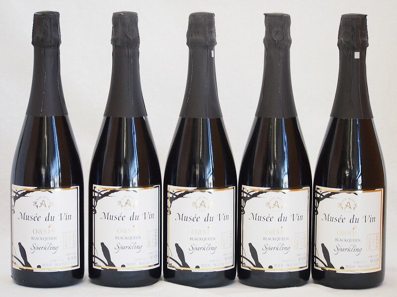 5本セット(長野県産100％辛口スパークリング赤ワイン オアシス ミュゼドゥヴァン ブラッククイーン) 750ml×5本5本セット(長野県産100％辛口スパークリング赤ワイン オアシス ミュゼドゥヴァン ブラッククイーン) 750ml×5本