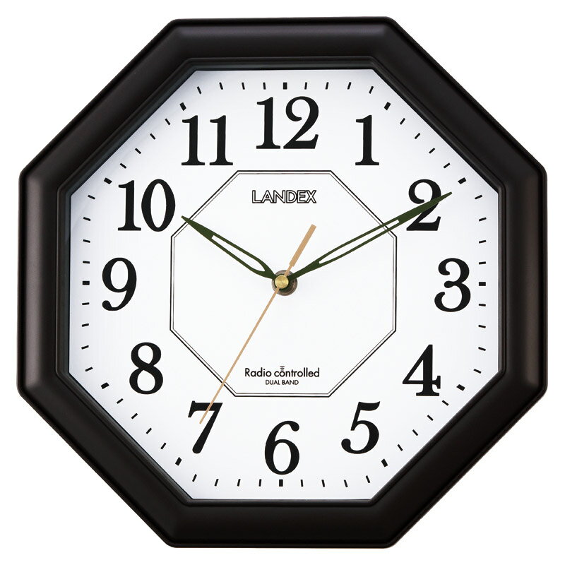 数字がハッキリ分かる視認性抜群の電波掛時計。八角仕上げで洋室・和室にも似合います。数字がハッキリ分かる視認性抜群の電波掛時計。八角仕上げで洋室・和室にも似合います。■サイズ/28×28×4.5cm ■容量/0.6kg ■材質/HIPS樹脂 ...