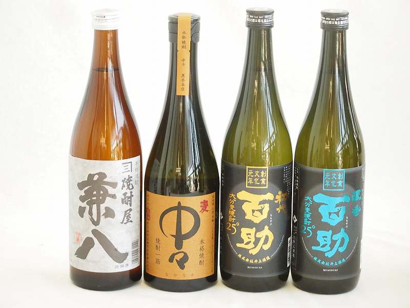 旨味がぎっしり詰まった本格麦焼酎お楽しみ4本セット(大分麦 初代百助25度 大分麦 濃香百助25度 兼八25度 本格麦 中々25度) 720ml×4本旨味がぎっしり詰まった本格麦焼酎お楽しみ4本セット(大分麦 初代百助25度 大分麦 濃香百...