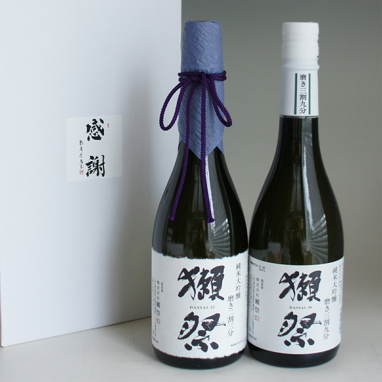 -------------------------------- ・獺祭 純米大吟醸 23 磨き二割三分 720ml 1本 ・獺祭 純米大吟醸 39 磨き三割九分 720ml 1本 ・商品代金の他に「箱代 送料 」が含まれております。 --...