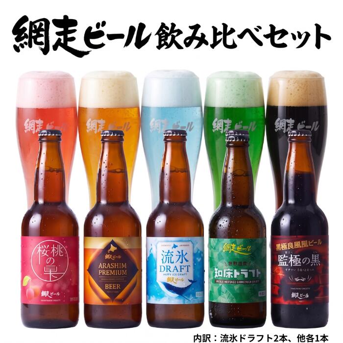 ABASHIRI PREMIUM CRAFT BEER オホーツクの大自然が紡ぐ、グラスに咲く5つの色彩と味わい。 北海道・網走のロマン溢れる地ビール。見て楽しく、飲んで美味しい極上の飲み比べセット。 【内訳】流氷ドラフト × 2本 ／ 他...