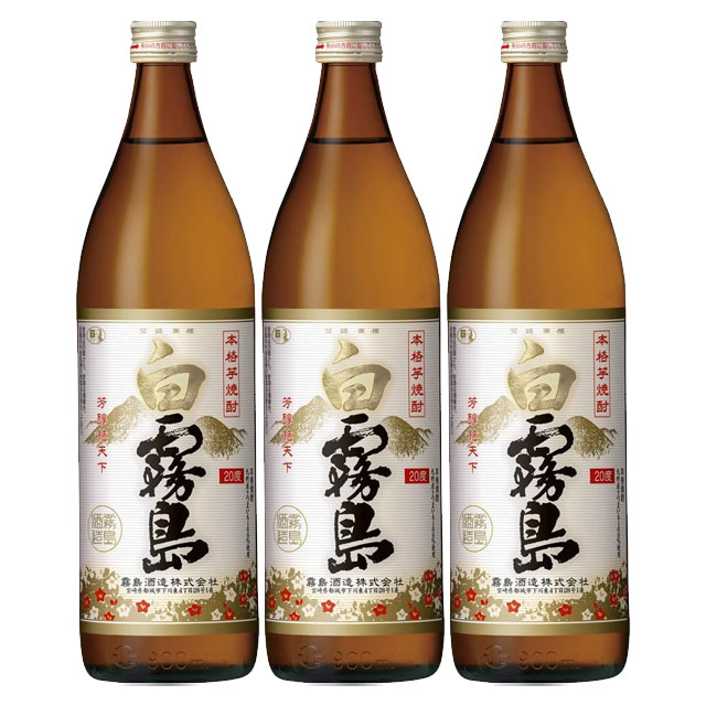 商品詳細 ■商品番号 268382 ■商品種別 芋焼酎 ■内容量 900ml×3本 ■アルコール度数 20度 ■麹菌 白麹 ■蒸留方法 常圧蒸留 ■メーカー 霧島酒造 ■原材料 芋・米麹 コメント 南九州のシラス台地で育ったさつまいも「黄金...