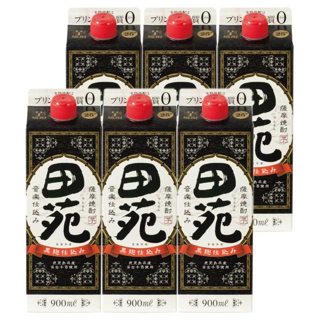 商品詳細 ■商品番号 255491 ■商品種別 芋焼酎 ■内容量 900ml×6本 ■アルコール度数 25度 ■麹菌 黒麹 ■蒸留方法 常圧蒸留 ■メーカー 田苑酒造（株） ■原材料 芋・米麹 コメント 『田苑 芋 黒ラベル』は、鹿児島の大...