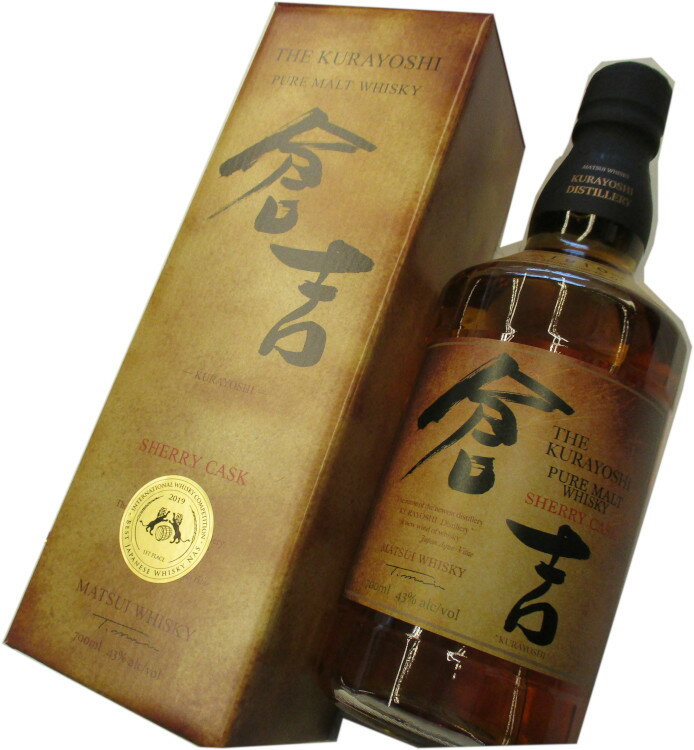 産地 鳥取県倉吉市河原町 容量・度数等 名称：ウイスキー 容量：700ml 度数：43度 原材料：モルト 保存方法：常温　　 タイプ：シングルモルトウイスキー　　　　　 商品について シェリー樽で3年以上熟成させることで生み出される甘い果実...