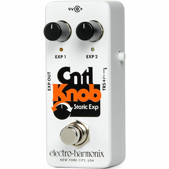 Cntl Knob Static Expression Pedal Cntl Knob は、エクスプレッション・コントロールジャックを備えたデバイスをエクスプレッションペダルを使用せずにリモートコントロールすることができる、手ごろでコンパク...