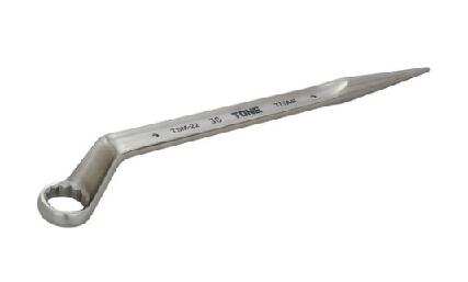 メーカー/商品名 トネ(TONE) チタンシノ付めがねレンチ(トルシアボルト用) TSM-22 二面幅36mm 商品説明 特徴 ●所有する喜びに溢れる、超軽量でサビに強いシノ付めがねレンチです。 ●高さと角度を重視したトルシアボルト用として...