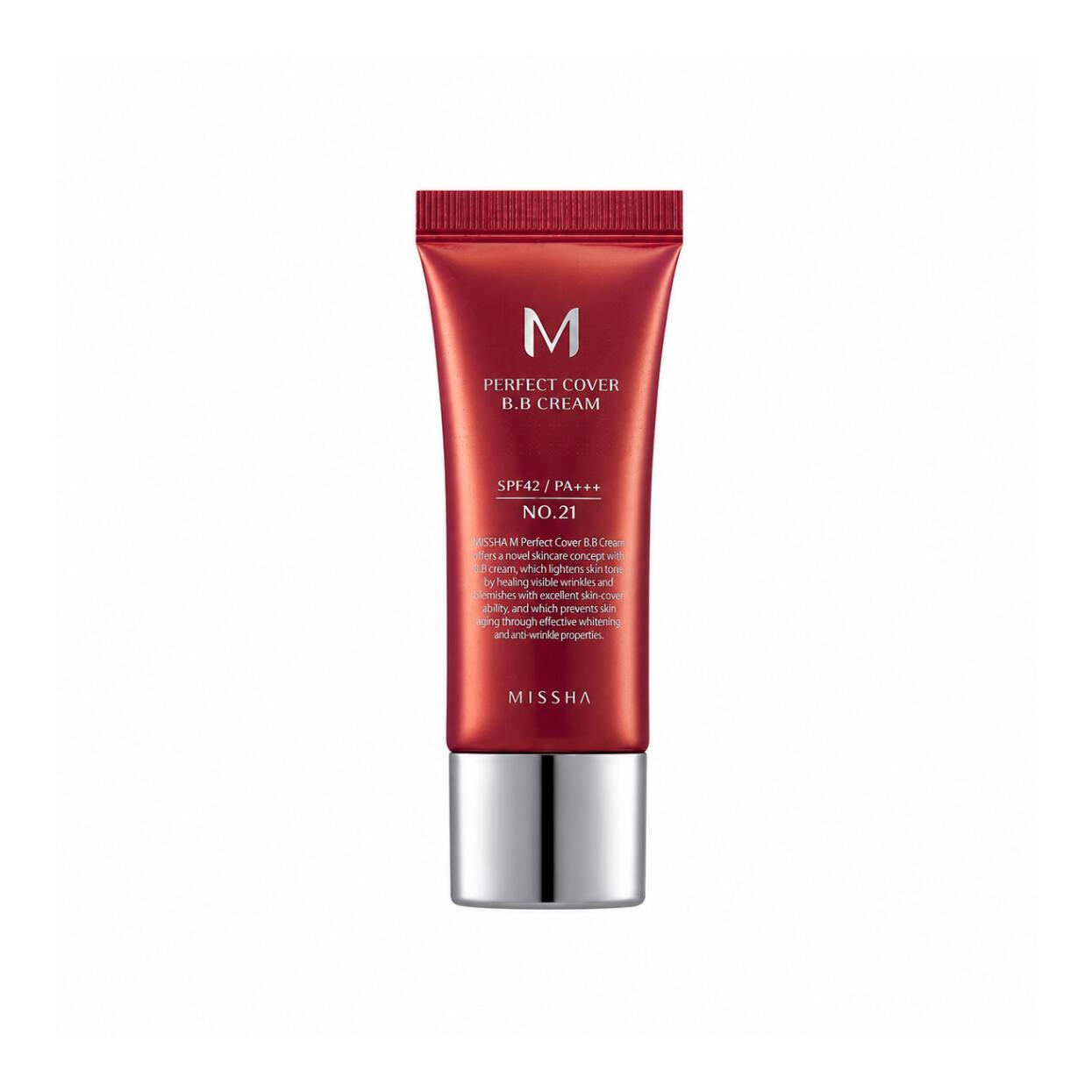 Missha M Perfect Cover Bb Cream Spf42 PA+++ 優れたカバー力 肌の欠点を隠し クリアで華やかな肌へ 華やかでツヤのある肌トーンの演出 優れたカバー力で肌のシミや色ムラをカバー 華やかで透明感のある明...