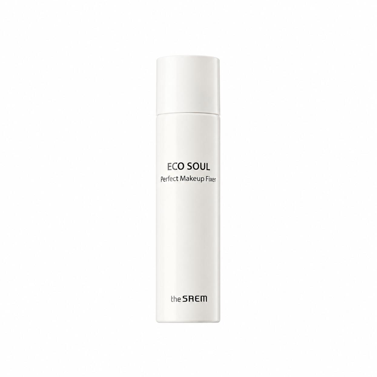 THE SAEM ECO SOUL Perfect Makeup Fixer 100ml 植物由来エキス緑茶エキス配合メイク後吹きかけるだけで仕上がりを長時間キープ 汗皮脂によるメイク崩れを防ぐだけでなくセンテラアジアティカツボクサエキスが...