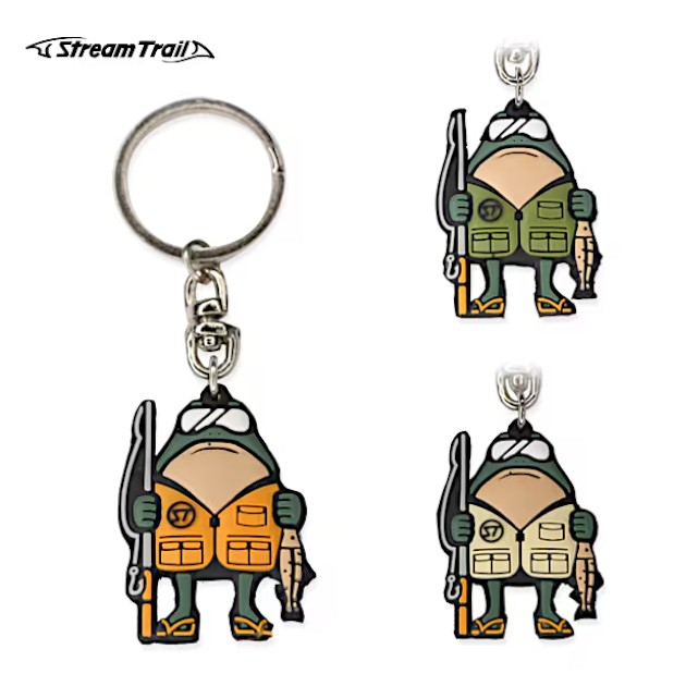 Stream TrailのマスコットキャラクターのDAVEをモチーフにした3Dキーホルダー。ハイキング・ダイビング・サーフィン・フィッシングの4種各3色です。趣味や好みに合わせていかがですか？ ■商品仕様 材質：PVC ■サイズ 幅3.5×...