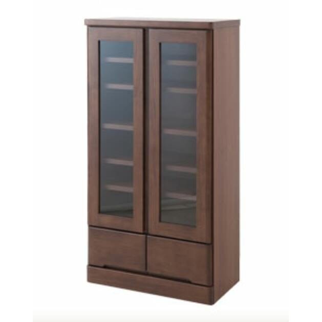 ■前板全面に天然木をあしらった贅沢な書棚。 天然木の良さを細部にまで生かした高級仕上げ。 ガラスに映りこむ日差し、ライトなどが より上品に雰囲気を醸し出します。 書棚として、本だけでなくフリーボードとして 収納＆ディスプレイをお楽しみくださ...