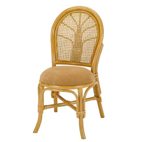 ★どんなタイプのお部屋にもぴったり。 天然素材のやさしいぬくもり。 省スペースのシンプルデザイン。 ●本体サイズ：幅44×奥行48×高さ87cm(座面高46cm) ●材質：籐、ウレタン樹脂塗装 ●クッション：内部/ウレタンフォーム、生地/ポ...