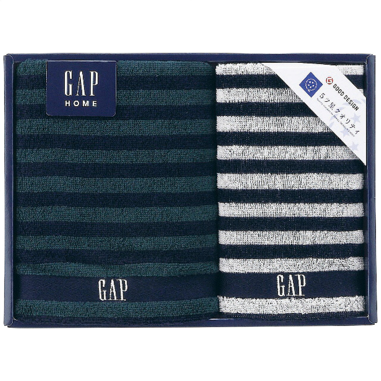 GAPとはクリーンで自信に満ち溢れ、 快適かつ身近であり、 クラシックモダンなブランドです。 フェイス・ウォッシュタオルセット ■ ■箱サイズ　31×23×5cm・60サイズ・310g ■商品詳細　 34×75cmフェイスタオル1枚 ・34...