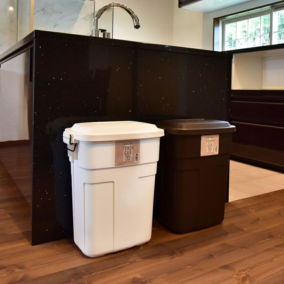 ■トラッシュカン30L 日本製 ダストボックス 厚い 樹脂 頑丈 紫外線 強い 耐久 屋内 屋外 丈夫 ゴミ箱 ダウン ロック フタ■商品説明高品質な日本製ダストボックス。厚い樹脂製で頑丈。紫外線に強い樹脂で耐久性、耐候性があります。屋内は...
