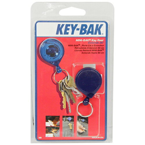 商品名ミニバックキーリール90CM KEY-BAK NO.MB コードを引っ張り、手を離すと自然とコードを巻き取るキーリールを最初に発明したアメリカKEY−BAK社製のキーリールです。 BFJ1033537商品についてコードを引っ張り、手を...