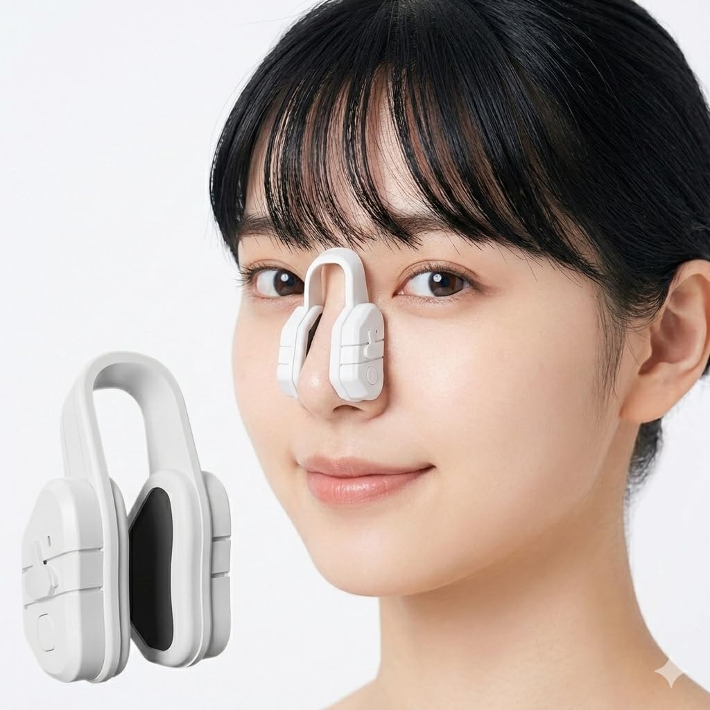【EMS微電流ノーズケア】 EMS微電流で鼻周りを心地よく刺激。小鼻をすっきり見せ、シャープな鼻筋印象へ導く美鼻ケアツールです。 【3段階モード調整】 3段階圧力。ランプ表示で簡単確認。肌状態や好みに合わせて快適にケアできます。 【ワンボタ...