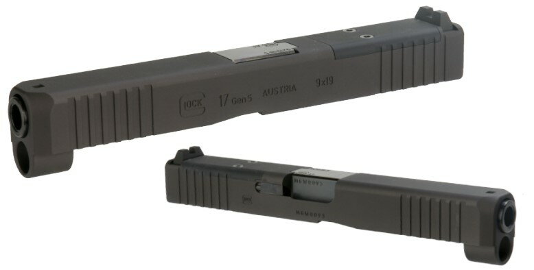 マルイグロック17Gen5ガスブロ用です。 内容品：スライド アウターバレル リアサイト マウントカバーロック カバープレート スライドレール ※アウターバレルは専用設計の為、他社のカスタムアウターバレルは使用できません。 　（純正アウター...