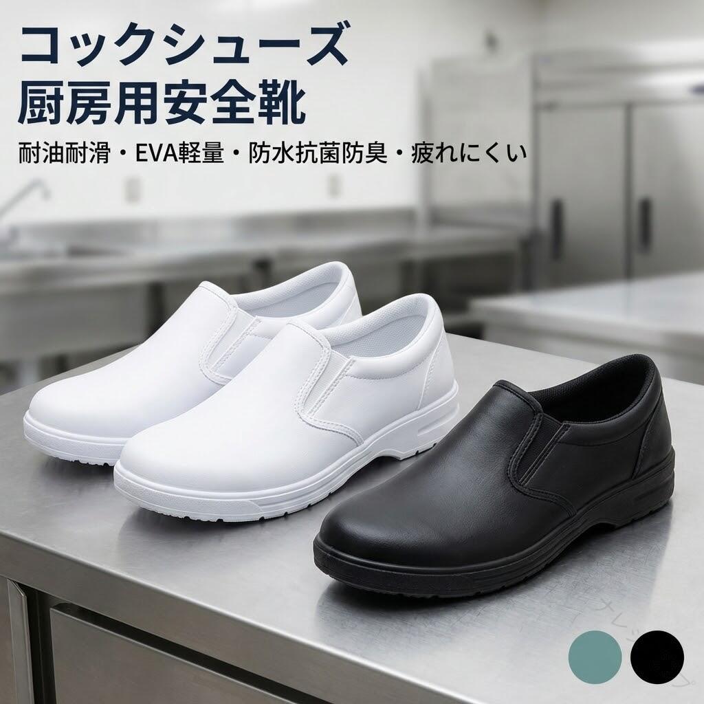 .コック シューズ は 厨房 用 安全 靴 として 対応 の 耐油 耐滑 性 と EVA 軽量 設計 を 特徴 と し、防水 抗菌 防臭 機能 で 長時間 の 飲食店 キッチン 作業 も 疲れ にくい 快適 な 履き心地 を 実現 します。...