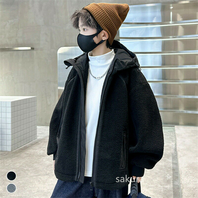 商品情報関連キーワードブラック 黒 グレー 灰色 韓国子供服 韓国子ども服 韓国こども服 キッズ こども 子ども 子供 子供用 子供服 キッズ服 キッズサイズ ジュニア 小学生 男の子 ボーイズ アウター コート ジャケット ボアコート ボ...