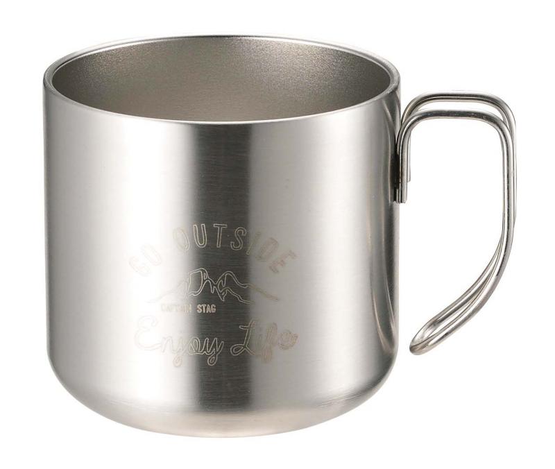 キャプテンスタッグ(CAPTAIN STAG) マグカップ コップ ダブルステンレス 真空断熱 保温・保冷 350ml シルバー モンテ UE-3428サイズ(約):120×87×高さ82mm実容量:0.35L保温効力:42度以上(1時間)...