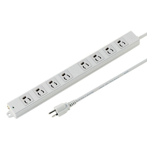 商品詳細3P抜け止め8個口、マグネット・通電ランプ付き電源タップ。コードは長い10m仕様。特長●3P抜け止めの8個口タップです。●通電状態が一目で確認できる通電ランプ付きです。●裏面にマグネットが付いているので、スチール製デスクなどに簡単に...