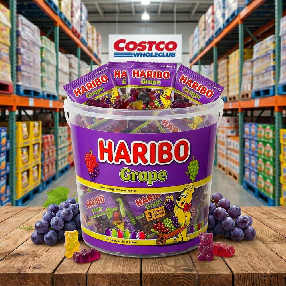 商品説明 商品名 ハリボー ハッピーグレープ 1000g 商品説明 ハリボー（HARIBO）の定番人気「グレープドラム 1000g」。 3種のぶどう風味（コンコード・巨峰・マスカット）をミックスした、ハード食感が魅力のグミです。 にっこり笑...