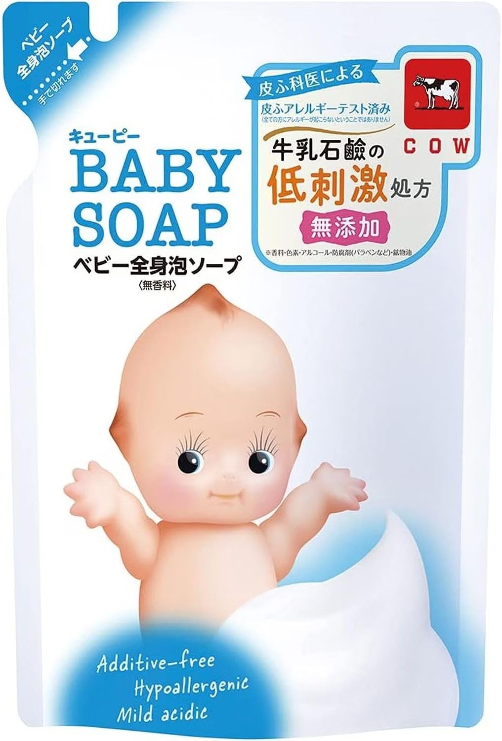 製品の特徴 ●ふんわりキメ細かな泡で、赤ちゃんのデリケートなお肌のうるおいを守りながら汗や汚れを洗い流します。 ●すすぎラクラク、泡切れすっきり。 ●皮ふ保護成分：シアバター・スクワラン ●弱酸性 ●頭・顔も洗えます ●低刺激・色素無添加 ...