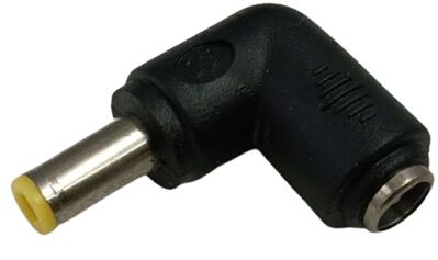 L字　外径φ5.5mm　内径φ2.3mm　標準DCジャック　オス　⇔　外径φ5.5mm　内径φ2.3mm　標準DCジャック　メス　1個入　＜con-1906＞L字　外径φ5.5mm　内径φ2.3mm　標準DCジャック　オス　⇔　外径φ5.5...