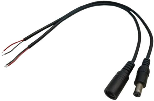 外径φ5.5mm　内径φ2.3mm　22AWG　〜300V　線付DCコネクタ　オスメス線付　230mm　各1個入　＜con-1921＞外径φ5.5mm　内径φ2.3mm　22AWG　〜300V　線付DCコネクタ　オスメス線付　230mm　各...