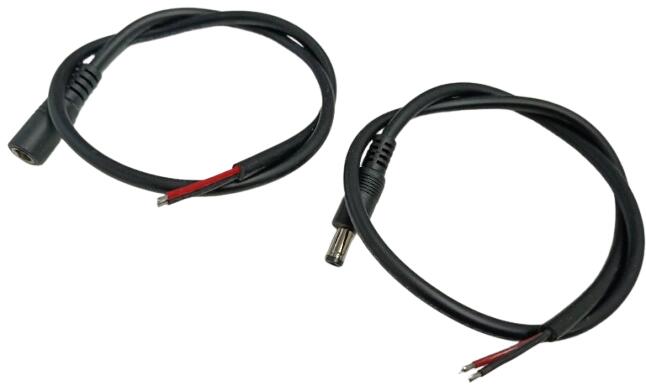 外径φ5.5　内径φ2.1mm　標準DCコネクタ　線付DCコネクタ　オスメス線付　430mm　各1個入　＜con-1928＞外径φ5.5　内径φ2.1mm　標準DCコネクタ　線付DCコネクタ　オスメス線付　430mm　各1個入　＜con-1...