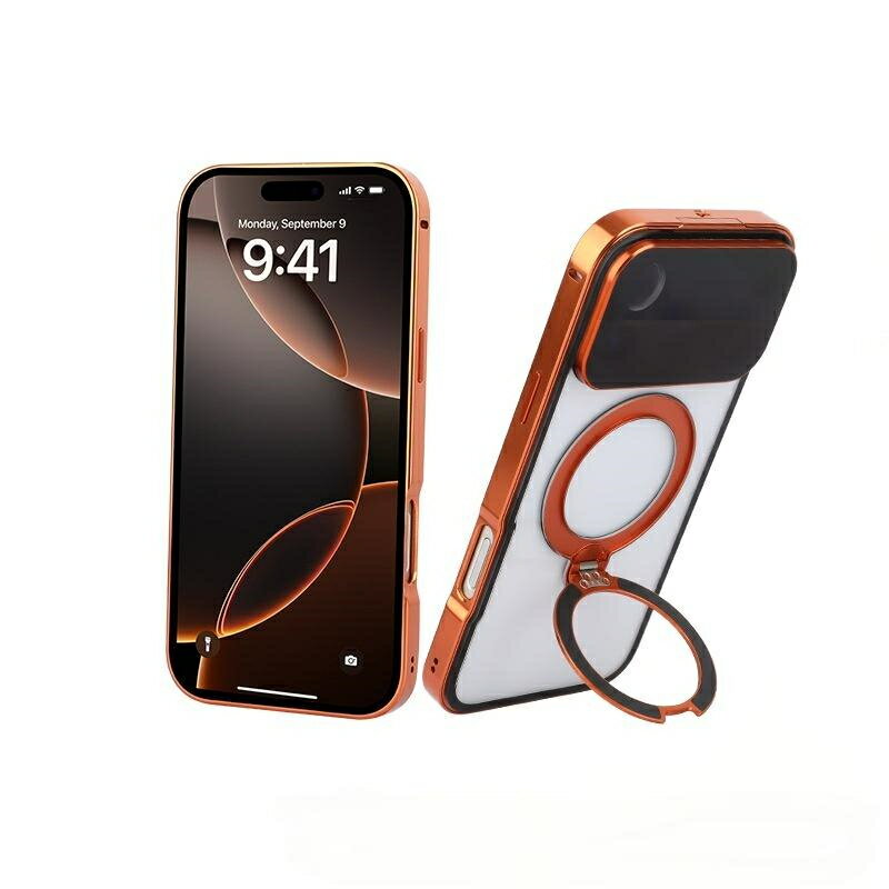 【対応電話モデル】 iPhone 両面ケース。注：本製品の前画面に強化ガラスを使用しているのため、他の保護フィルムは必要ありません。 【MagSafe対応】 超世代的な隠しスタンドと強力なマグネットリングの強力な結合により、高い吸着力でガッ...