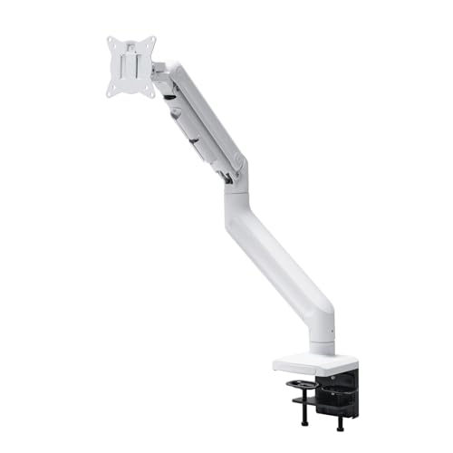 ホワイト/-/CR-LAC1406W・Color:ホワイト・パッケージ個数:1・高耐荷重のガススプリング式モニターアームです。・ガススプリング機構により、スムーズな高さ調整や角度変更が簡単に行えます。長時間の作業でも姿勢を崩さず快適です。・...