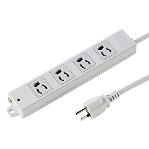 ライトグレー/5m/TAP-KE4-5・Size:5m・パッケージ個数:1・4個口(3P抜け止め)、エココード仕様、3Pプラグ(絶縁キャップ付き)のタップです。・電源状態が確認できる通電ランプ付きです。・定格容量:15A・125V(合計15...