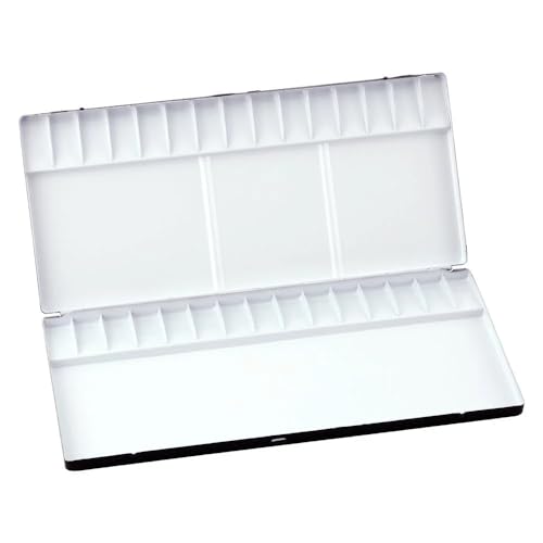 水彩パレットホワイト、ブラック/長さ27.7cm x 幅30.3cm x 高さ1.3cm/210144・パッケージ個数:1・サイズ W303×D277mm・材質 アルミ製・焼付塗装サイズ W303×D277mm 材質 アルミ製・焼付塗装