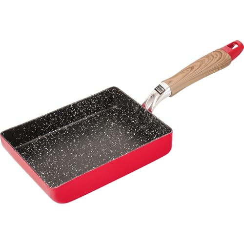 玉子焼13×18cmつばき/-/RB-3235・Style:玉子焼13×18cmColor:つばき・パッケージ個数:1・本体:アルミニウム合金、内面:ふっ素樹脂加工、はり底:ステンレス鋼、底の厚さ:2.4mm・商品サイズ(約):幅35.5×...