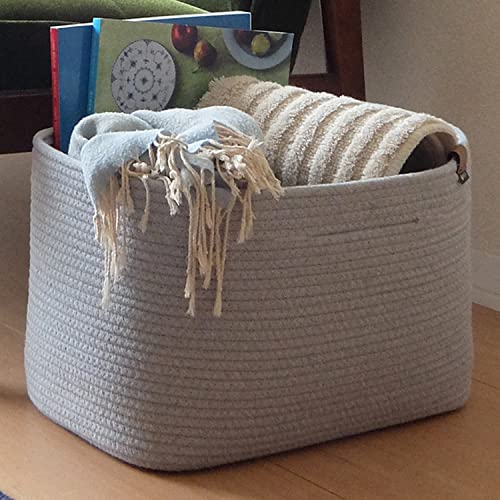 スクエアボックスライトグレー/幅38×奥行25×高さ25cm/Y-MOC-RPSB-LGY・Color:ライトグレーStyle:スクエアボックス・パッケージ個数:1・【MOC ロープシリーズ】ナチュラルで上品な雰囲気はそのままに、使いやすさ...