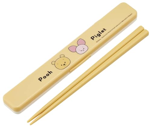 プー/-/ABC3AG-A・Color:プー・パッケージ個数:1・サイズ:箸＝長さ18cm（大人用） 箸箱＝幅19×奥行3.1×高さ1.3cm・箸箱はクッション付きなので持ち運び時に箸が動く音が鳴りにくい・セット内容:箸＋箸箱 /生産国:日...