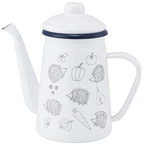 はりねずみケトル/-/ENKT1-A・パッケージ個数:1・サイズ:幅20×奥行11×高さ19.5cm・素材・材質:表面加工=ほうろう、材質=ほうろう用鋼板・容量:1.1L 底厚:0.8mm・対応熱源：ガス 電気プレート IH電磁調理器 シー...