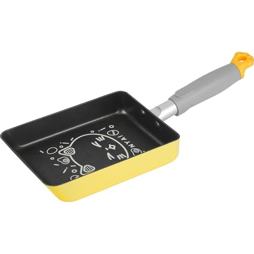 IH・ガス対応イエロー/-/RB-3121・PatternName:玉子焼13×18cmStyle:IH・ガス対応・パッケージ個数:1・本体:アルミニウム合金、底面:ステンレス鋼、底の厚さ:2.4mm、内面:ふっ素樹脂加工、外面:焼付塗装・...