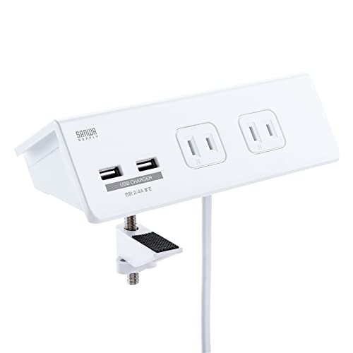 USB A×2ホワイト/-/TAP-B105U-3WN・Color:ホワイトStyle:USB A×2PatternName:新モデル・パッケージ個数:1・クランプで固定して使用できる便利なUSBポート付きタップです。・抜き差しの多い機器の...